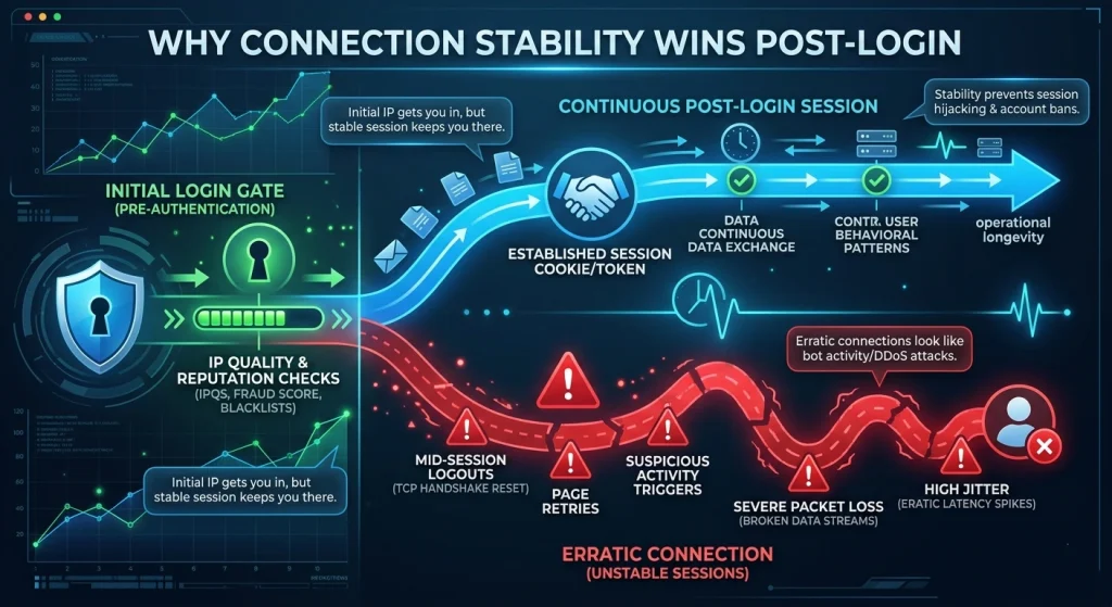 Connection Stability vs IP Quality: Ultimate Post-Login Rule